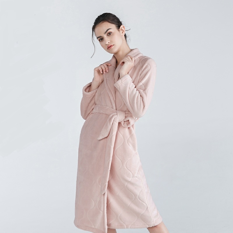 Custom Winter Womens Bathrobe Western Sleepwear Flannel Wholesale ...